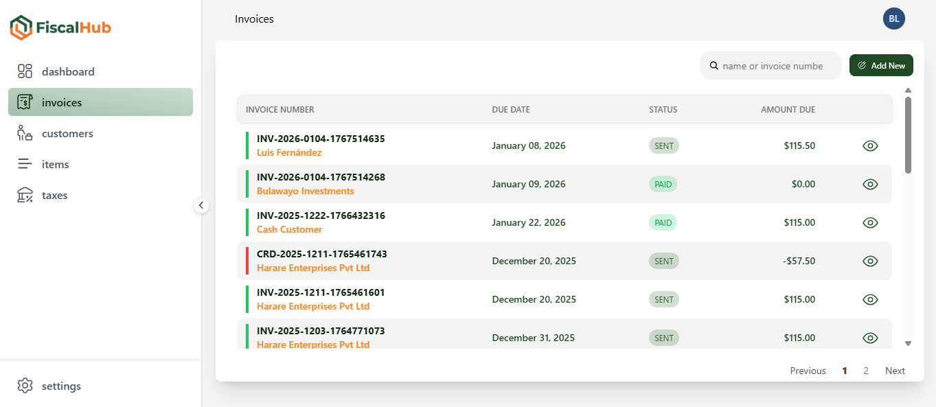 FiscalHub - Virtual Fiscalisation Zimbabwe
